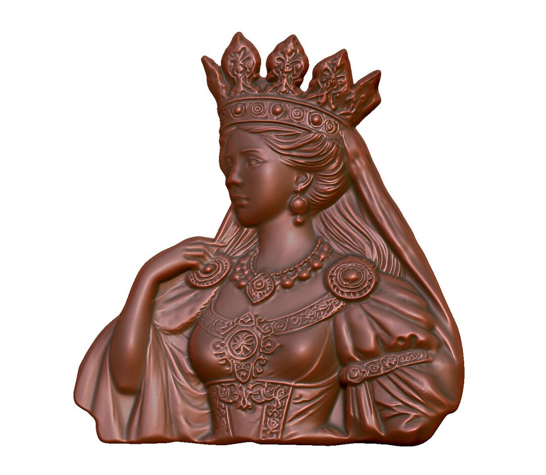 Queen Bust 3D Model STL File for CNC Router, Laser Engraving & 3D ...