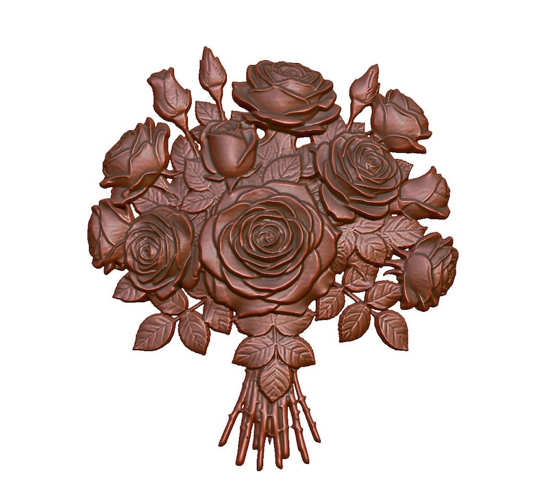 Rose Bouquet 3D Model STL File: CNC, Laser Cut, 3D Printing (digital ...