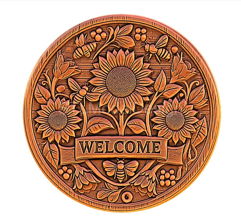 Sunflower Welcome Sign 3D Model STL File: CNC Router, Laser, 3D ...