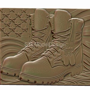 Military Boots 3D Model STL File for CNC Carving & 3D Printing ...