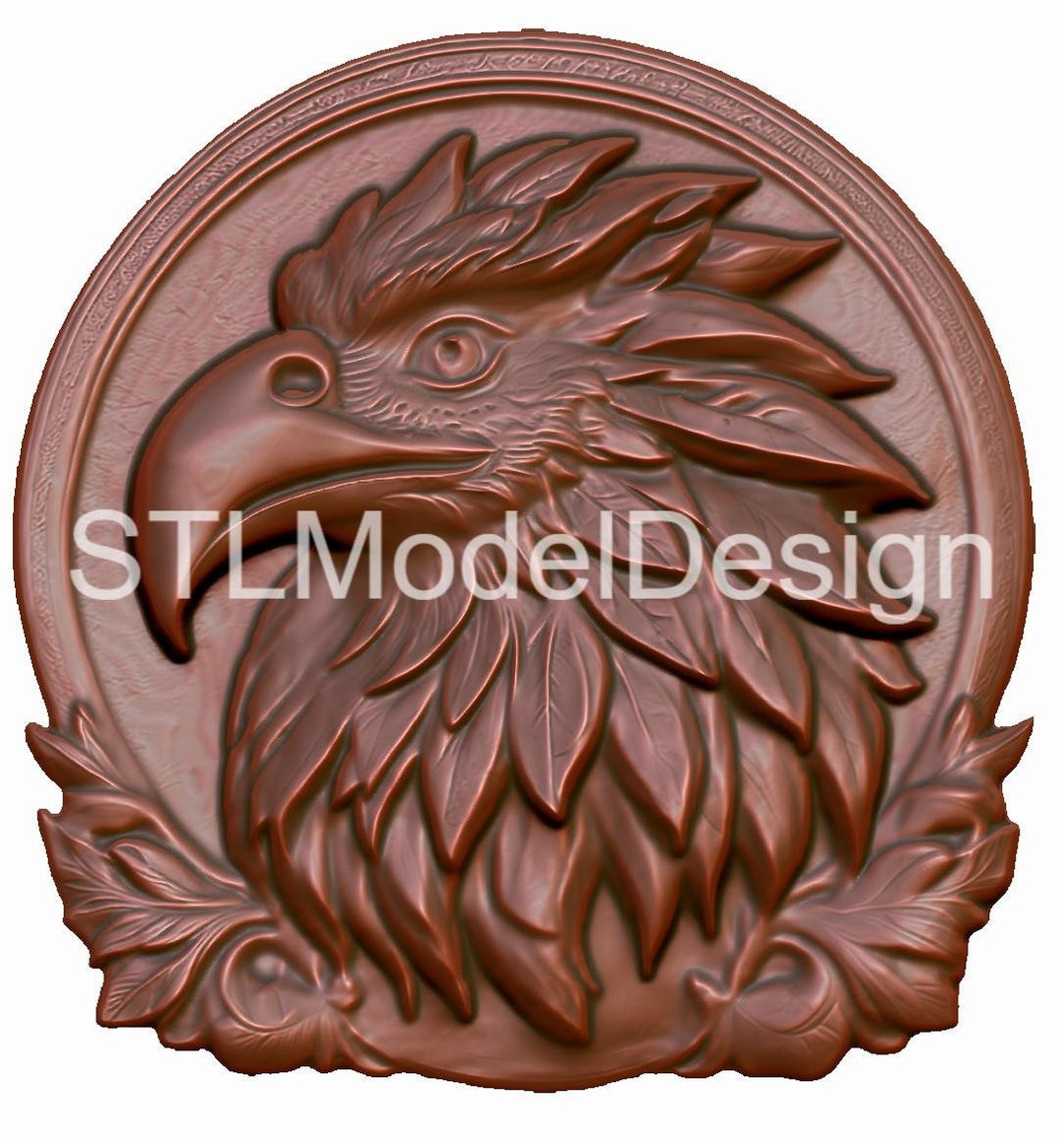 Majestic Eagle 3D Model STL File for CNC Carving - 3D Printing - CNC ...