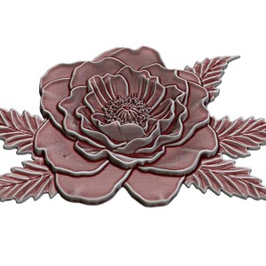 Floral Rose 3D STL Model: CNC Router, Laser, 3D Printing (digital ...