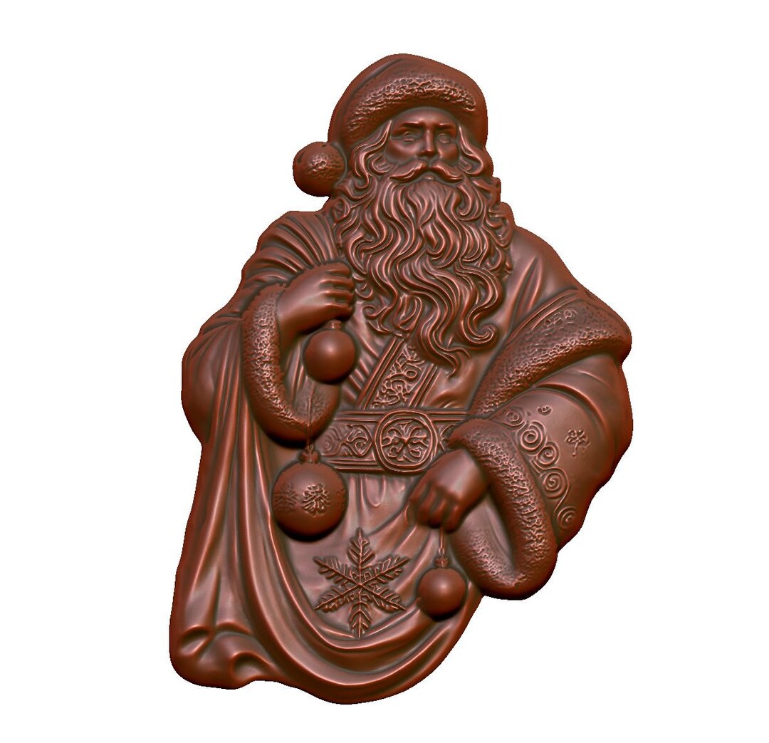 Santa Claus 3D Model STL File: CNC, Laser, 3D Printing (digital ...