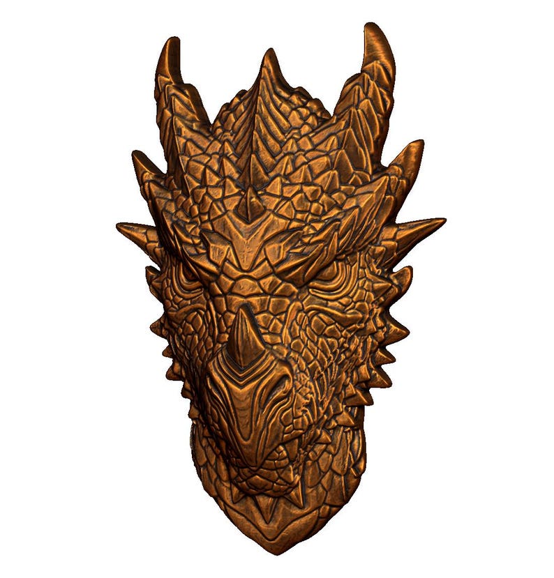 Dragon Head Mask 3D Model STL File: CNC, 3D Printing, Laser Cut ...