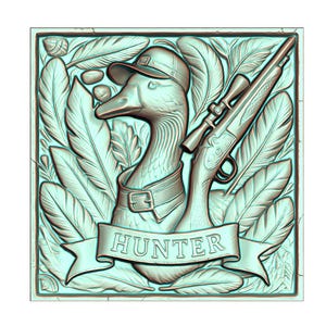 Hunter Duck Wall Decor 3D Model STL File for CNC Router, Laser ...