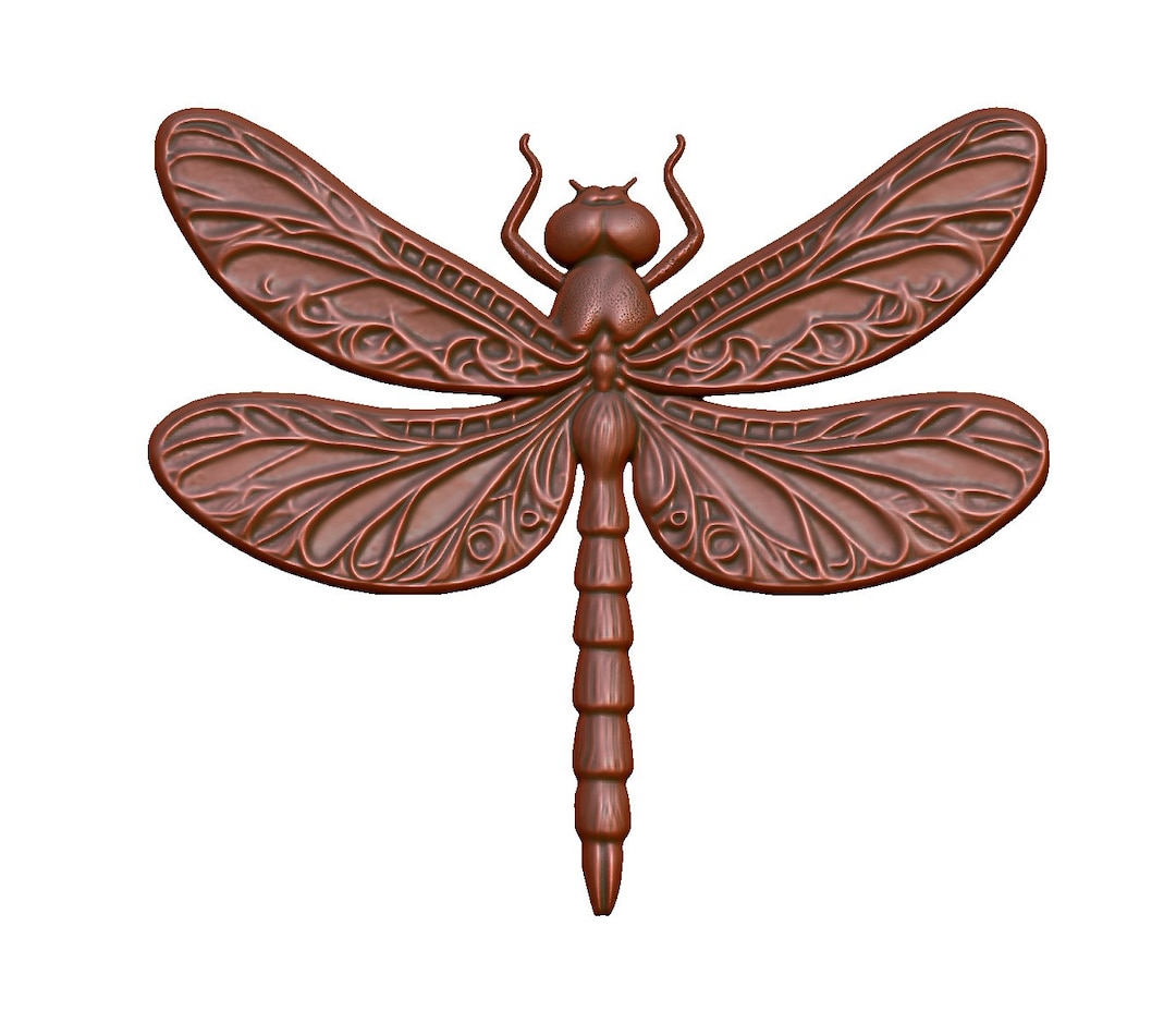 Majestic Dragonfly 3D Model STL File: CNC Router, Laser, 3D Printing ...