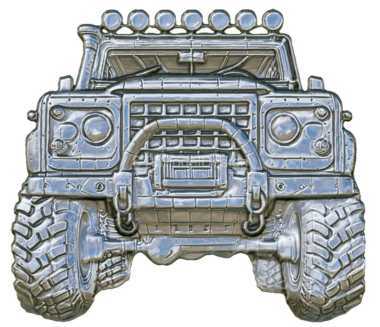 Rugged Off-road Vehicle 3D Model STL File for CNC Carving, Laser ...