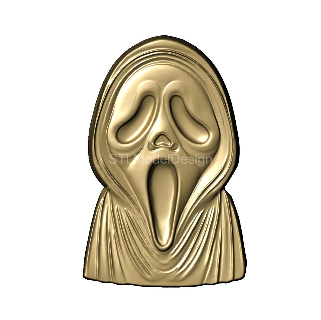 Screaming Ghost 3D Model STL File for CNC Router, Laser Engraving, and ...