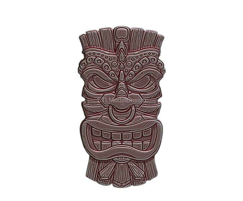 Tiki Mask 3D Model STL File: CNC Router, Laser, 3D Printing (digital ...