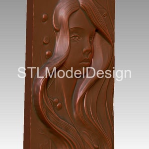 Cute Girl 3D Model STL File for CNC Carving CNC Router & 3D Printing ...