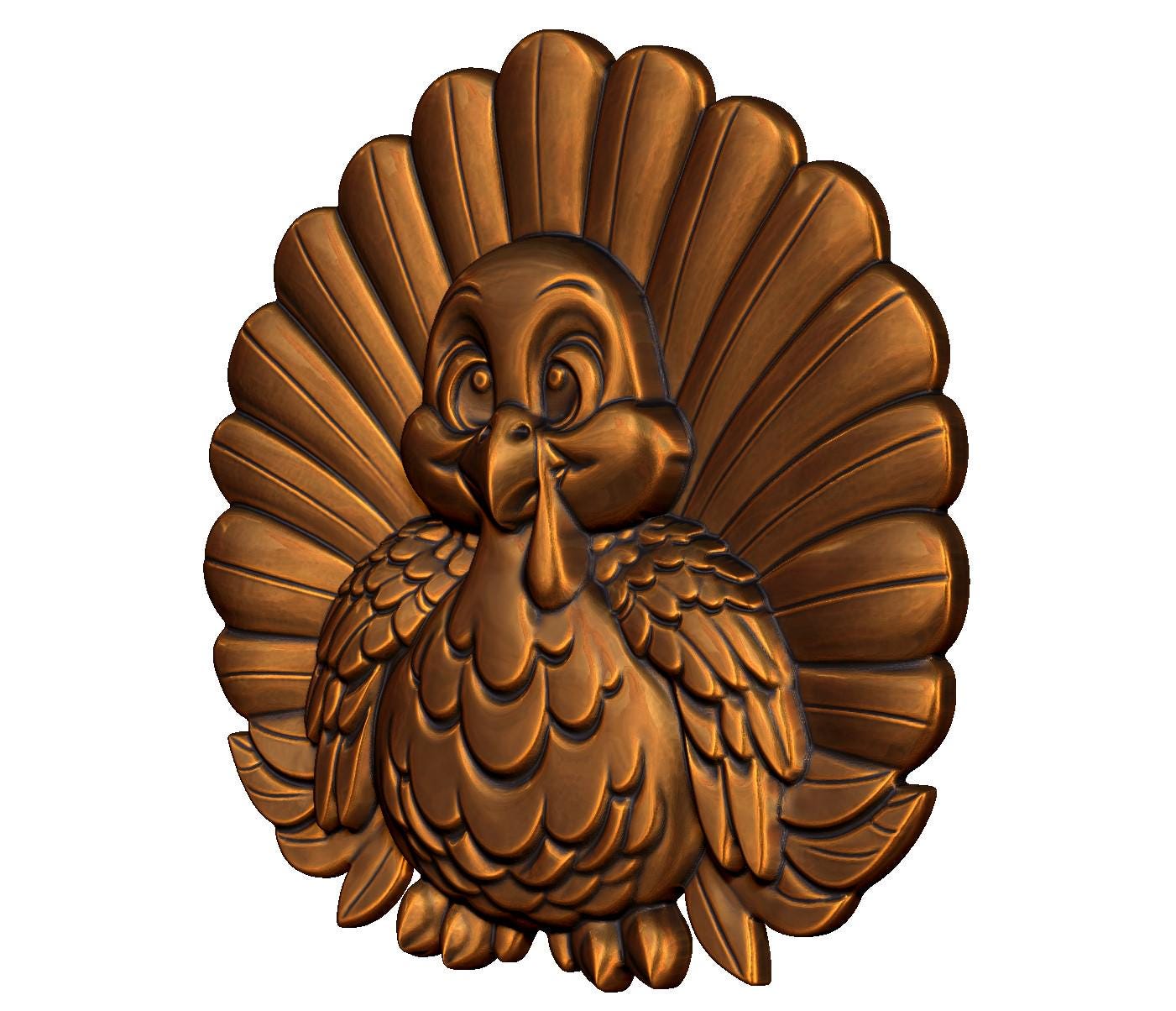 Thanksgiving Turkey 3D Model STL File: CNC Router, Laser, 3D Printing ...
