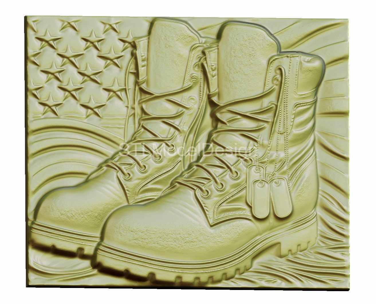 Military Boots 3D Model STL File for CNC Carving & 3D Printing Instant ...