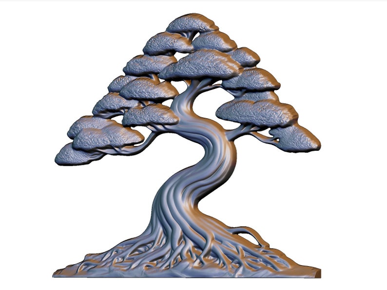 Bonsai Tree 3D Model STL File: CNC Router, Laser, 3D Printing (digital ...
