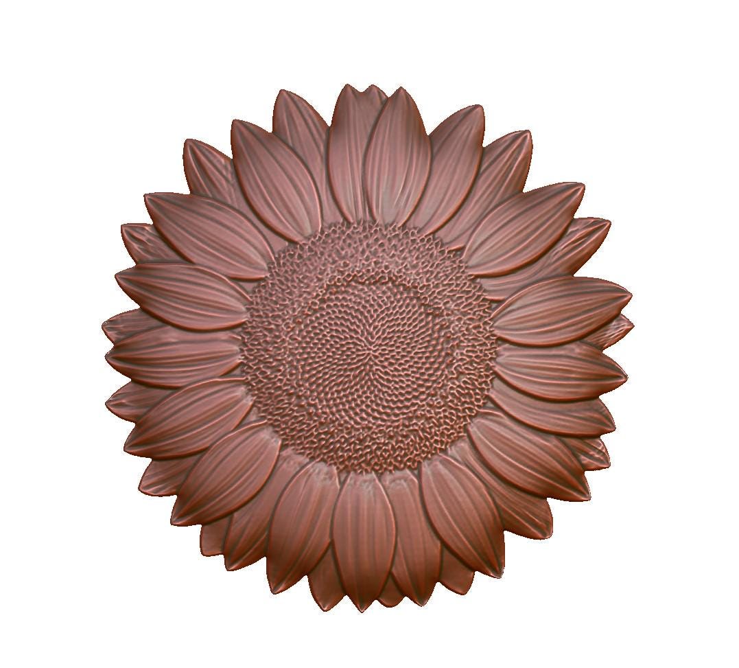 Sunflower 3D Model STL File: CNC Router, Laser Engraving & 3D Printing ...