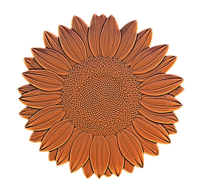 Sunflower 3D Model STL File: CNC Router, Laser Engraving & 3D Printing ...