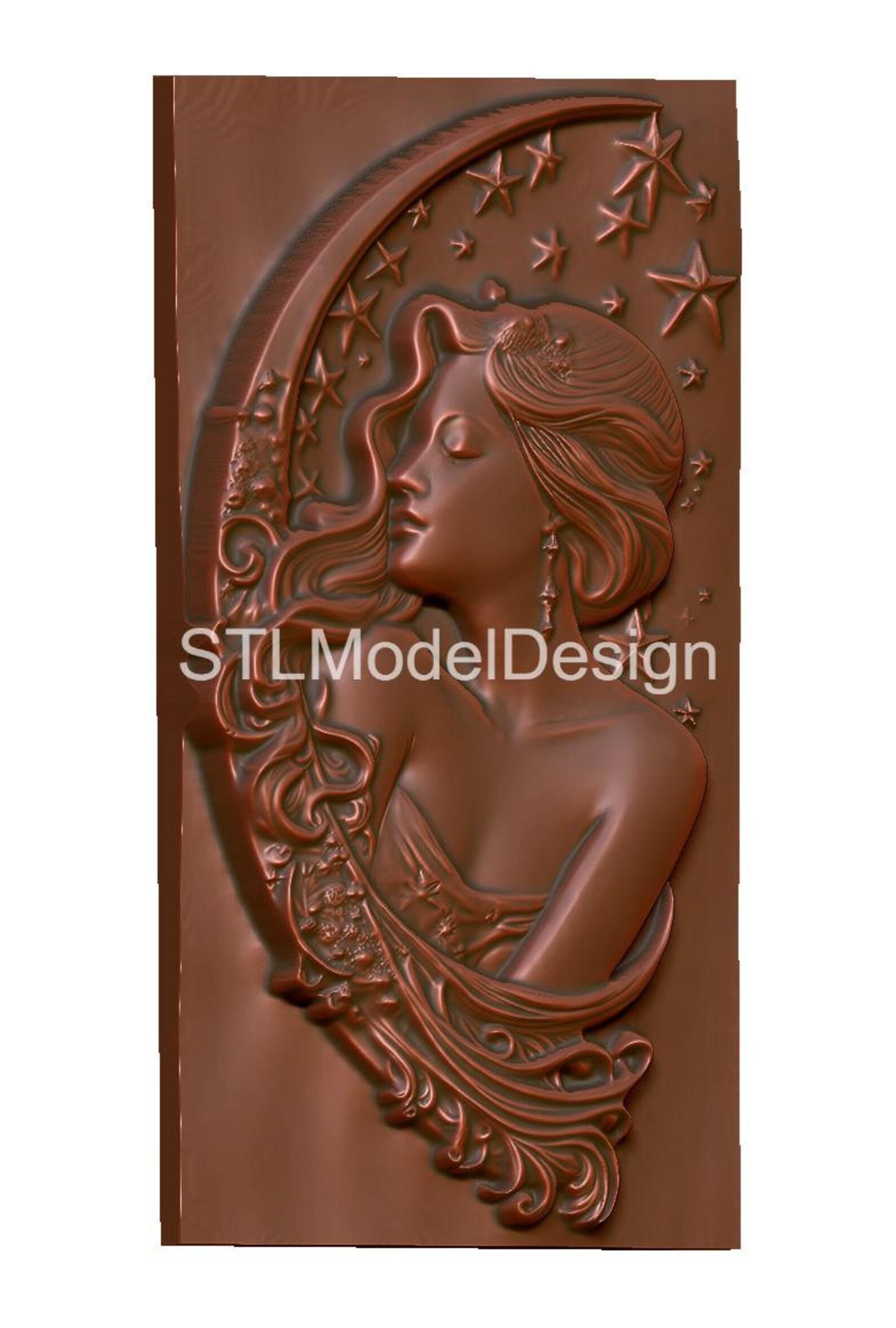 Stellar Beauty 3D Model STL File for CNC Carving Cnc Router 3D Printing Instant Digital Download ...