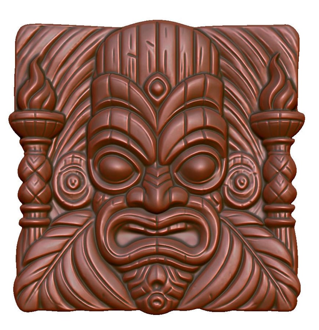 Tribal Tiki Mask 3D Model STL File: CNC Router, Laser, 3D Printing ...