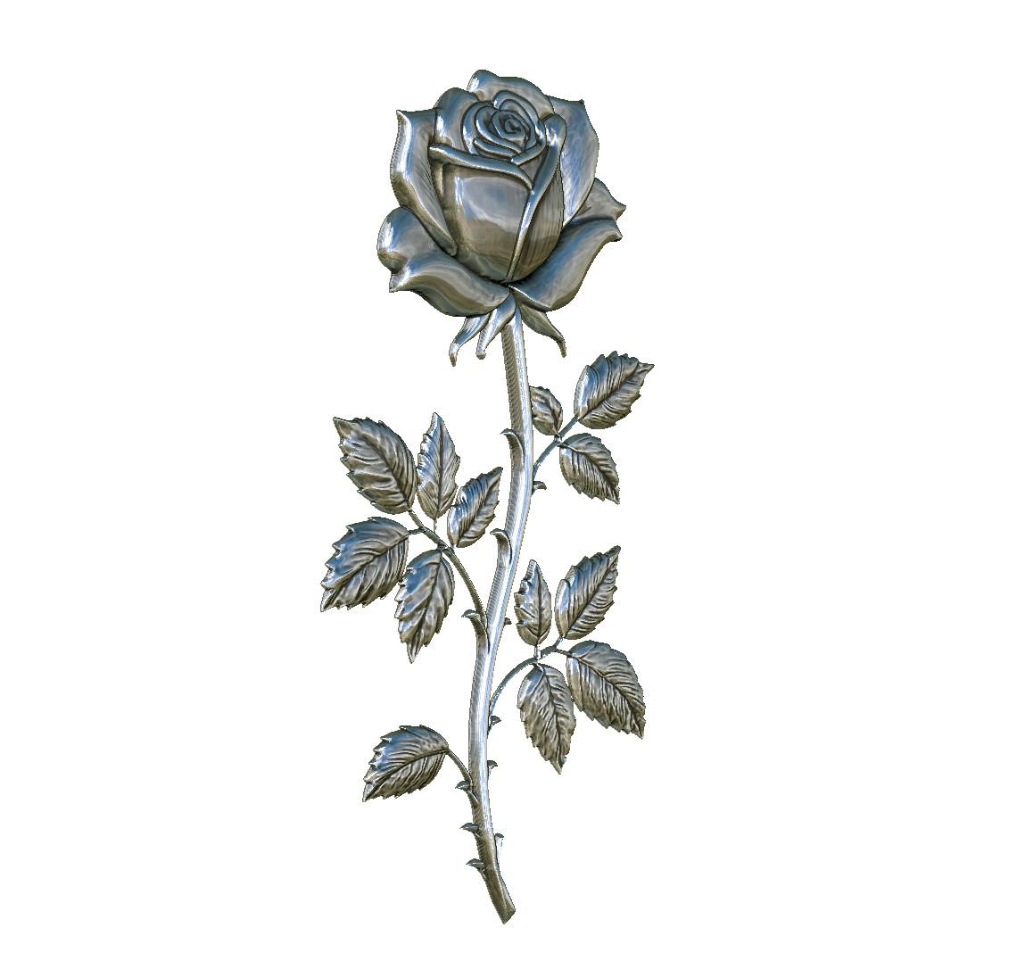 Rose Flower 3D Model STL File, CNC Router, Laser Engraving (digital ...