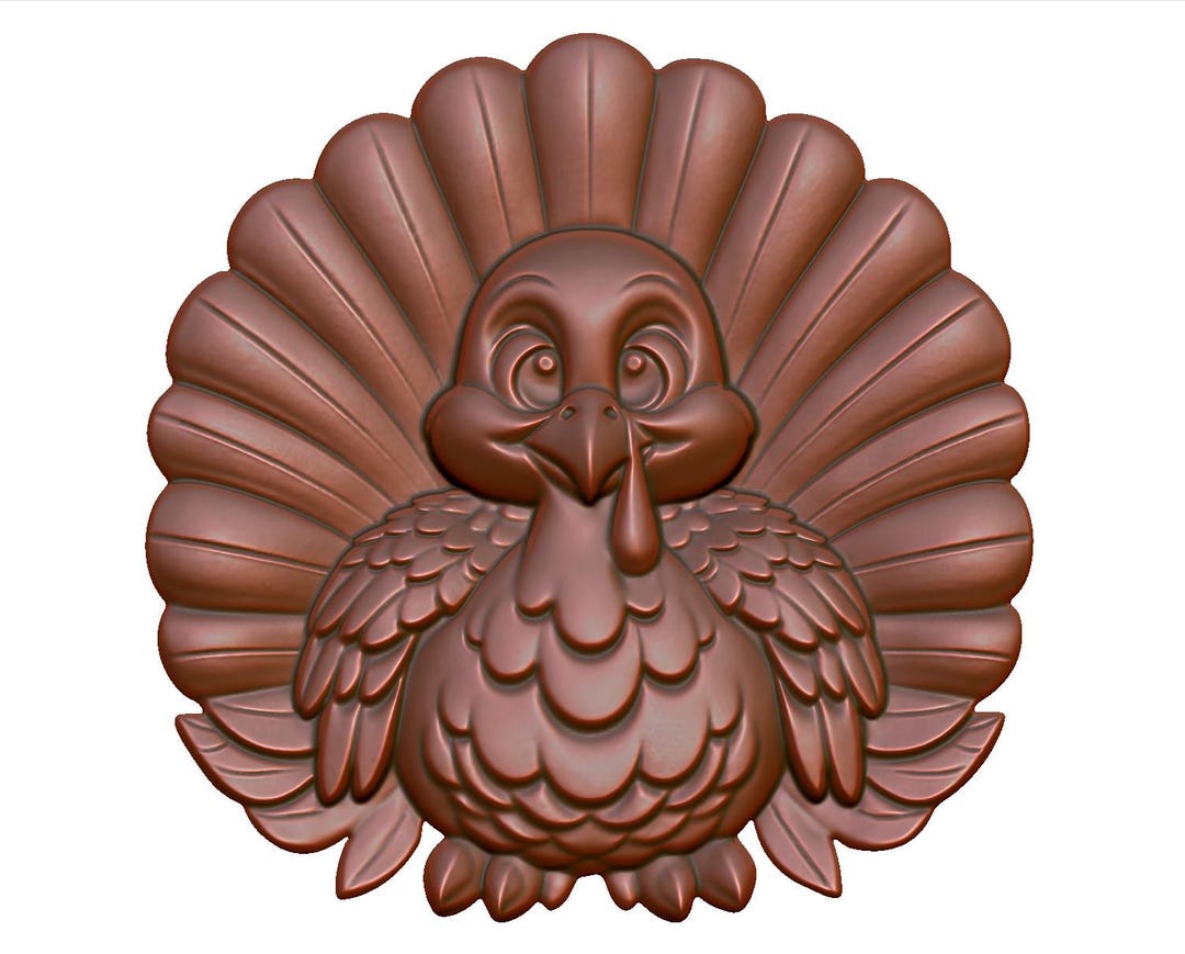 Adorable Thanksgiving Turkey 3D Model STL File for CNC Router, Laser ...