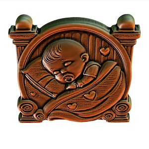 Sleeping Baby 3D Model STL File: CNC Router, Laser Engraving, 3D ...