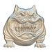 Angry Bulldog 3D Model STL File for CNC Router, Laser Engraving & 3D ...