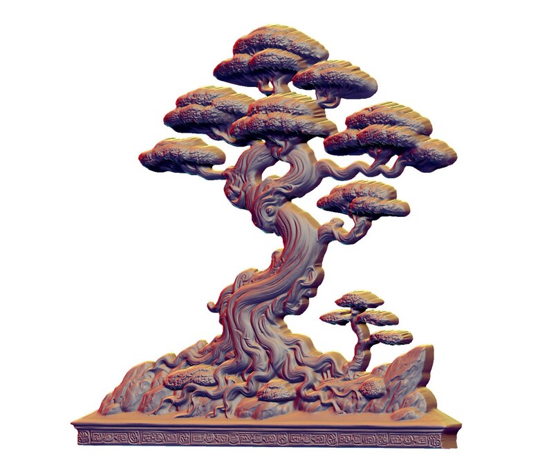 Bonsai Tree 3D Model STL File: CNC Router, Laser, 3D Printing (digital ...