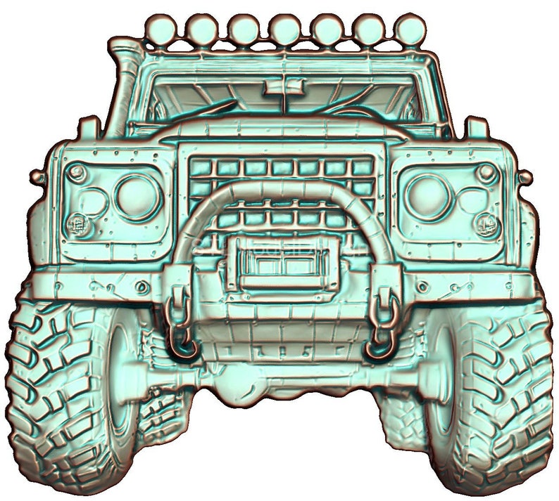 Rugged Off-road Vehicle 3D Model STL File for CNC Carving, Laser ...