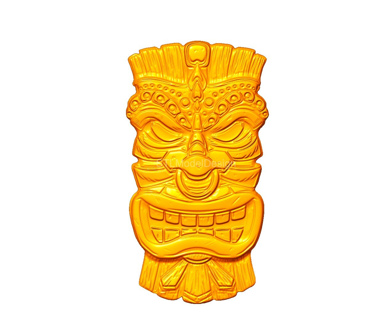 Tiki Mask 3D Model STL File for CNC Router, Laser Engraving & 3D ...