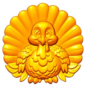 Thanksgiving Turkey 3D Model STL File: CNC Router, Laser, 3D Printing ...