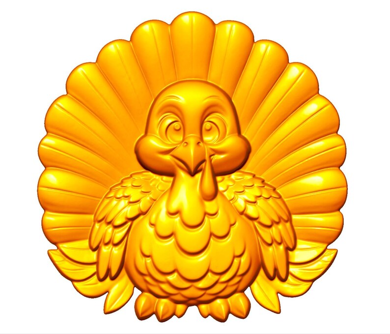 Thanksgiving Turkey 3D Model STL File: CNC Router, Laser, 3D Printing ...