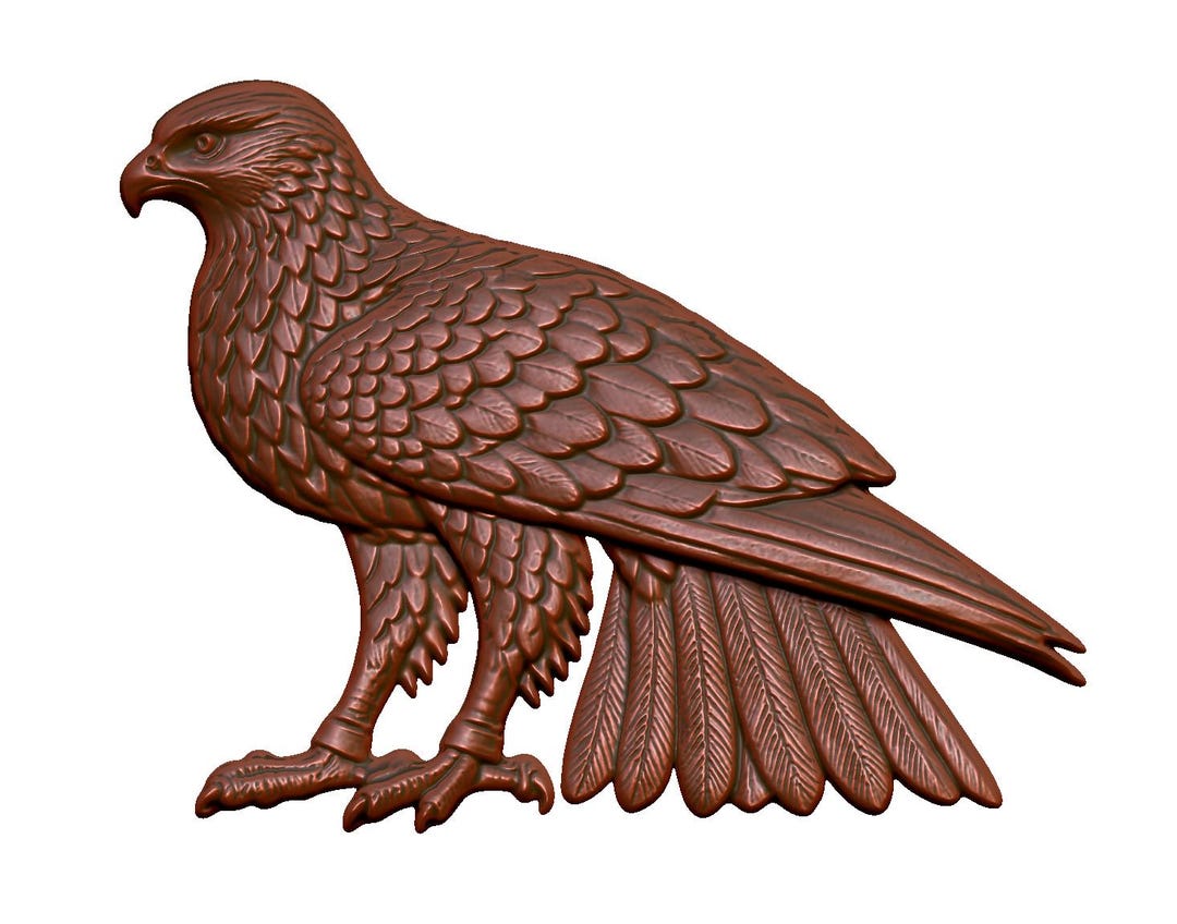 Majestic Falcon 3D Model STL File for CNC Router, Laser Engraving & 3D ...
