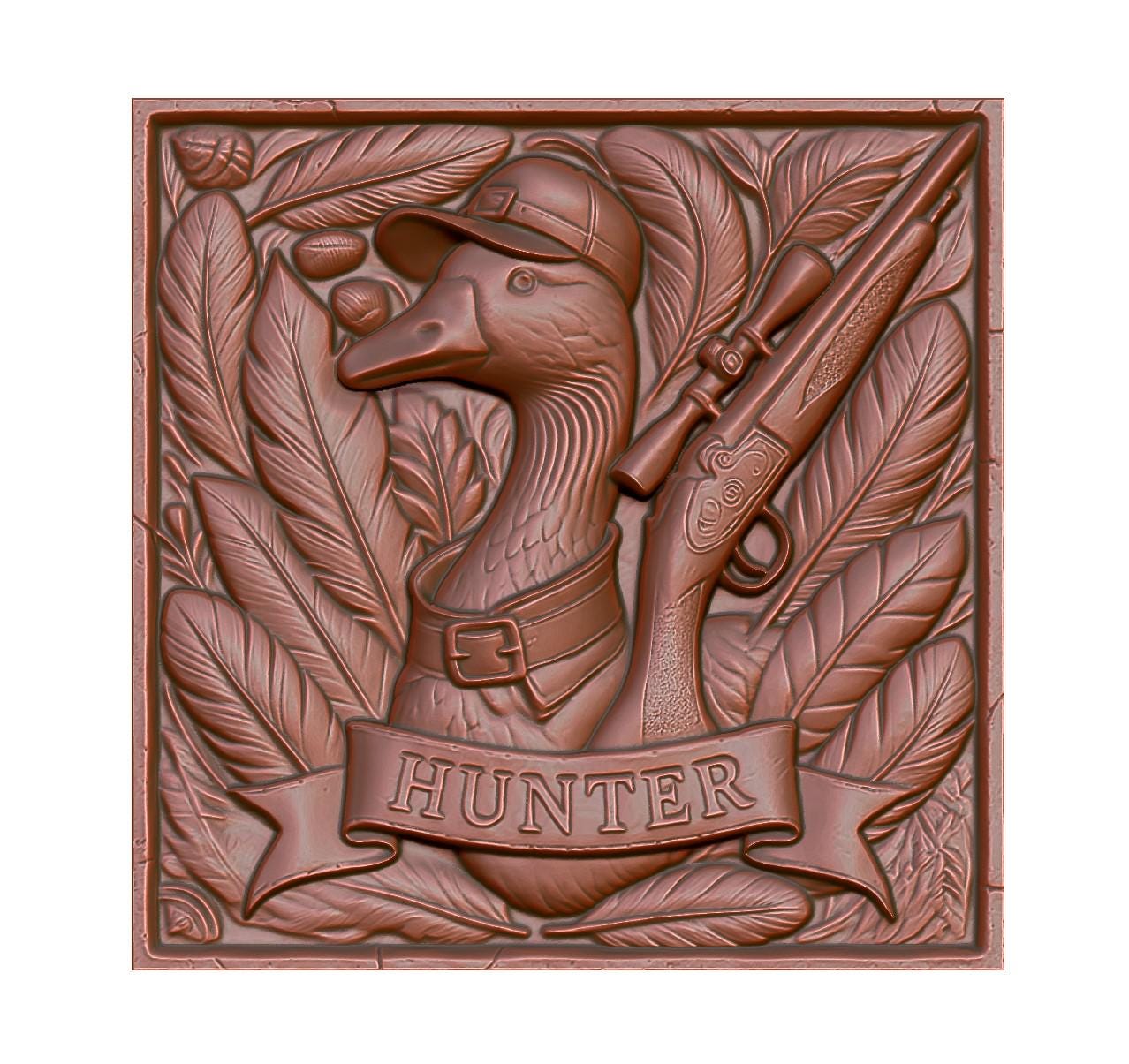 Hunter Duck Wall Decor 3D Model STL File for CNC Router, Laser ...