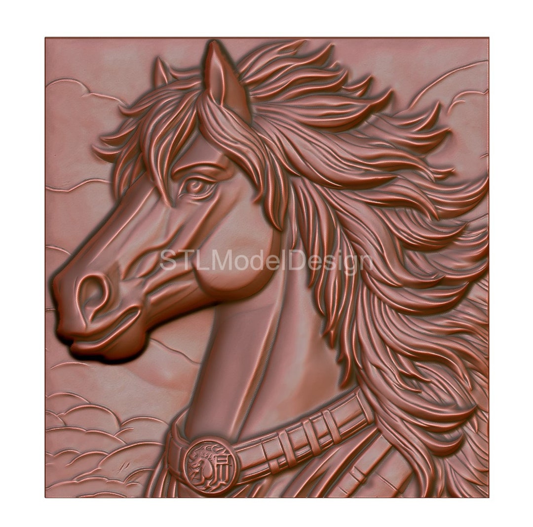 Majestic Stallion 3D Model STL File for CNC Carving & 3D Printing ...