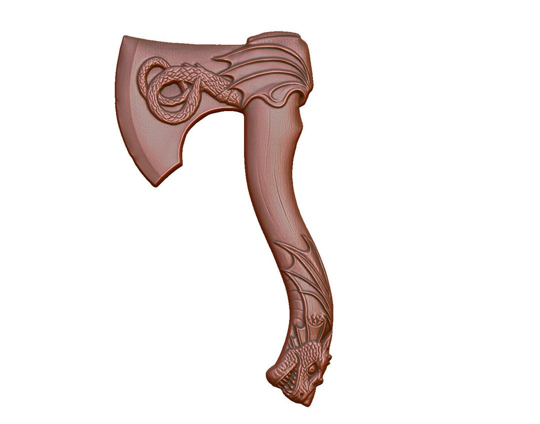 Dragon Axe 3D Model STL File: CNC, Laser, & 3D Printing (digital ...