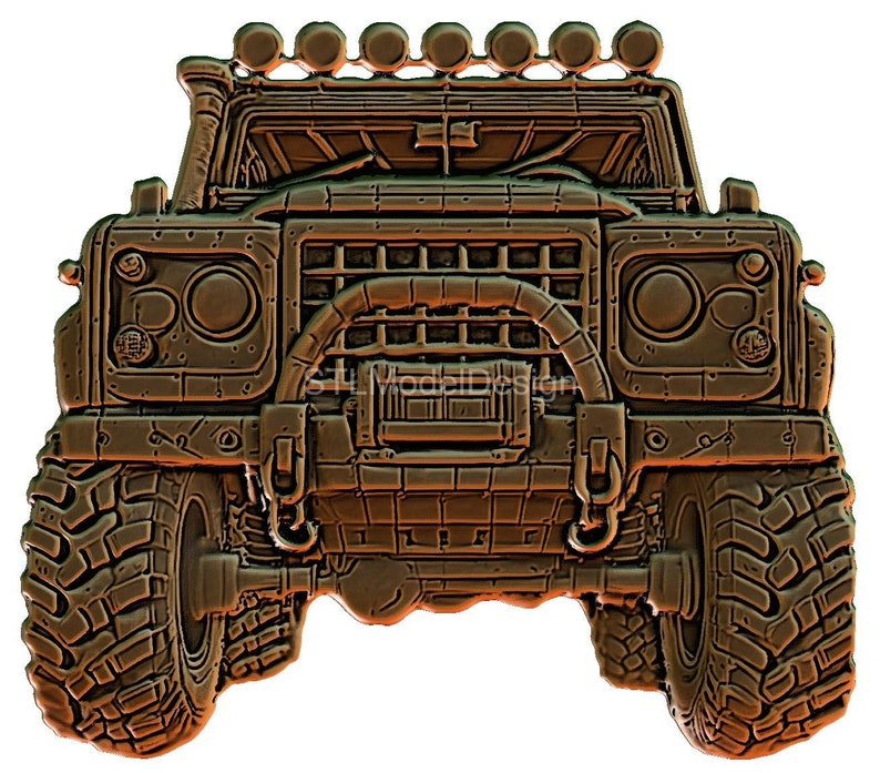 Rugged Off-road Vehicle 3D Model STL File for CNC Carving, Laser ...