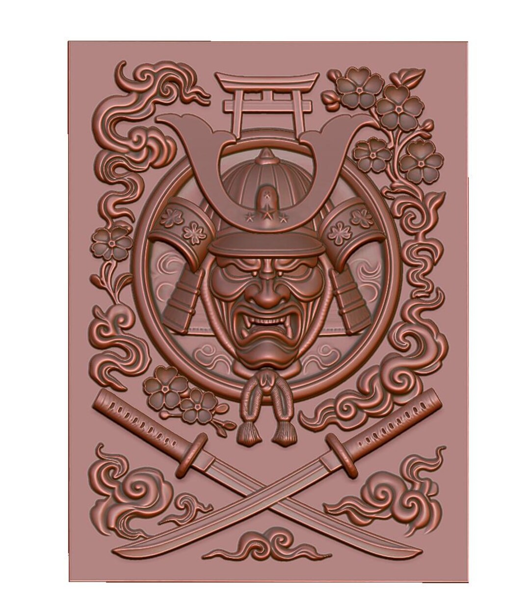 Samurai Mask 3D Model STL, CNC Router Laser Engraving (digital Download ...