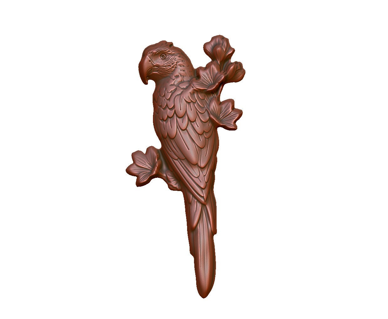 Majestic Parrot 3D Model STL File for CNC Carving, Laser Engraving & 3D ...