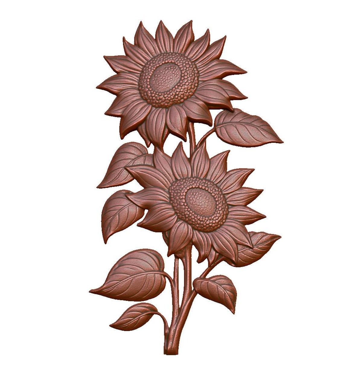 Sunflower 3D Model STL File: CNC Router, Laser Engraving, 3D Printing ...