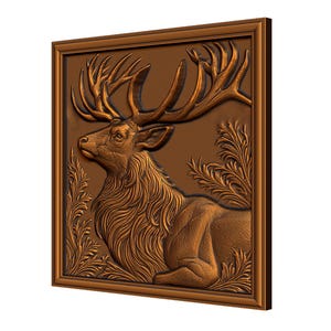 Serene Stag 3D Model STL File for CNC Router, Laser Engraving & 3D ...