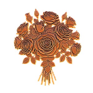 Rose Bouquet 3D Model STL File: CNC, Laser Cut, 3D Printing (digital ...