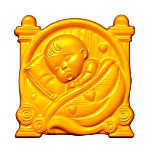 Sleeping Baby 3D Model STL File: CNC Router, Laser Engraving, 3D ...
