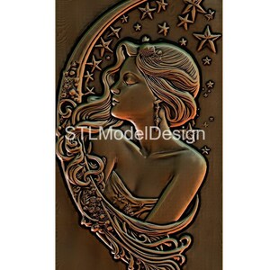 Stellar Beauty 3D Model STL File for CNC Carving Cnc Router 3D Printing Instant Digital Download ...