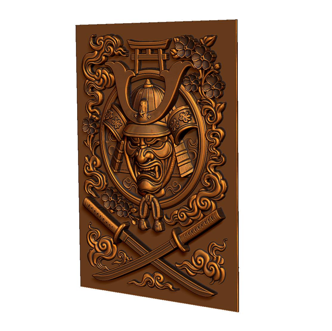 Samurai Mask 3D Model STL, CNC Router Laser Engraving (digital Download ...