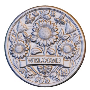 Sunflower Welcome Sign 3D Model STL File: CNC Router, Laser, 3D ...