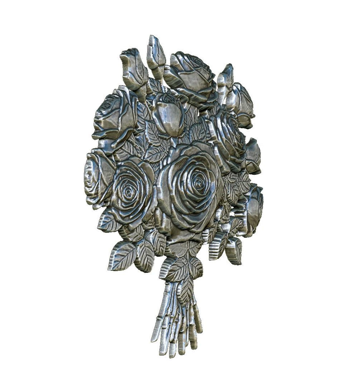 Rose Bouquet 3D Model STL File: CNC, Laser Cut, 3D Printing (digital ...