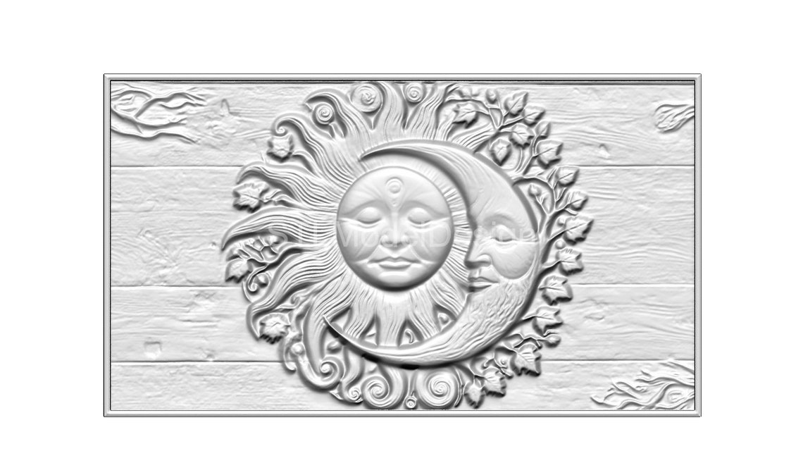 Celestial Sun and Moon Wall Art 3D Model STL File (digital Download) - Etsy