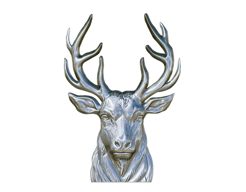 Majestic Deer Head 3D Model STL File for CNC Router, Laser Engraving ...