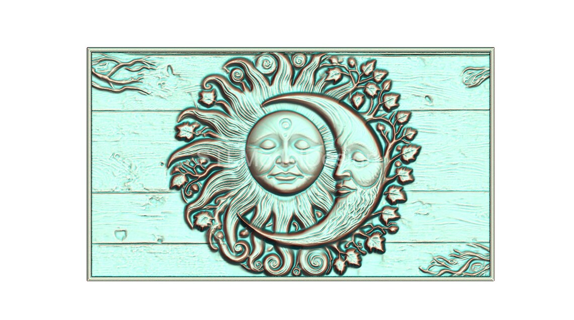 Celestial Sun and Moon Wall Art 3D Model STL File (digital Download) - Etsy