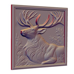 Serene Stag 3D Model STL File for CNC Router, Laser Engraving & 3D ...