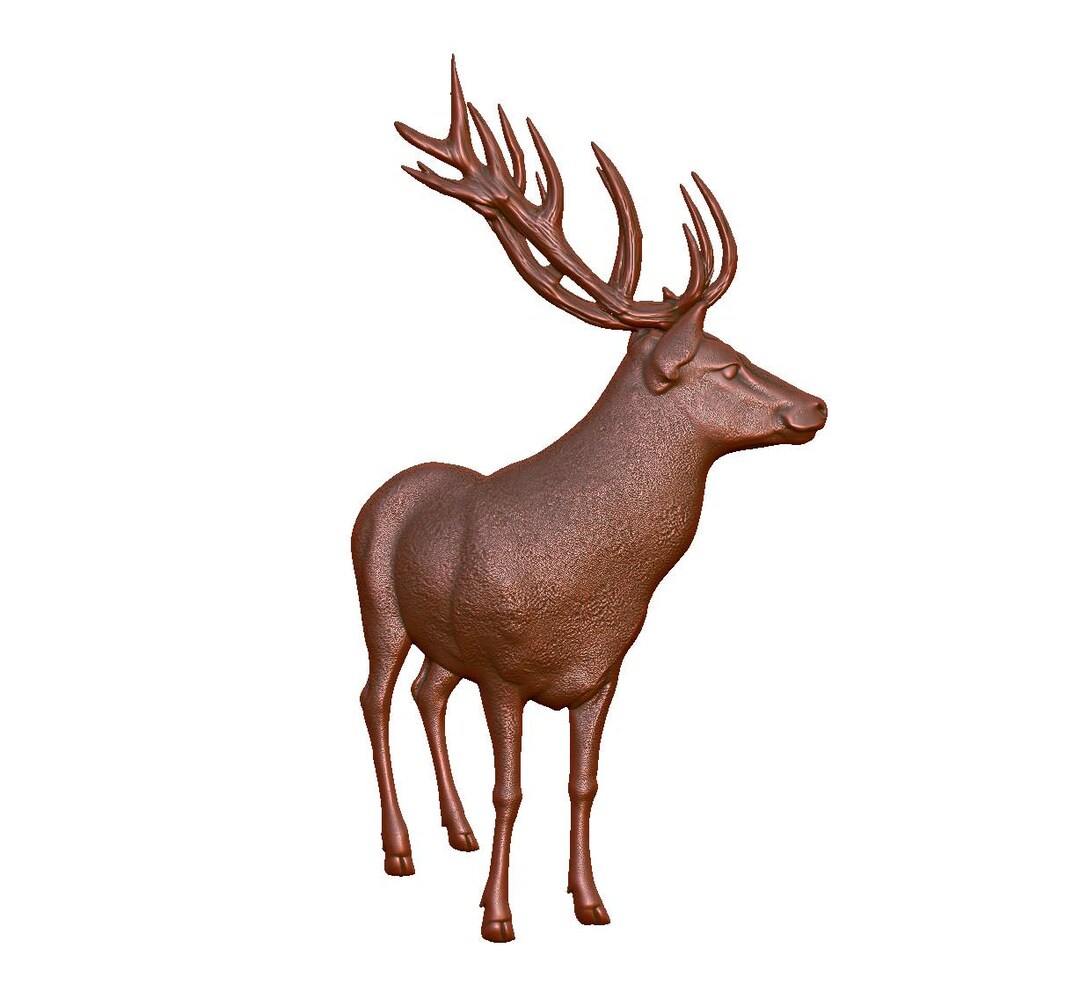 Realistic Deer 3D Model STL File: CNC Router, Laser, Printing (digital ...